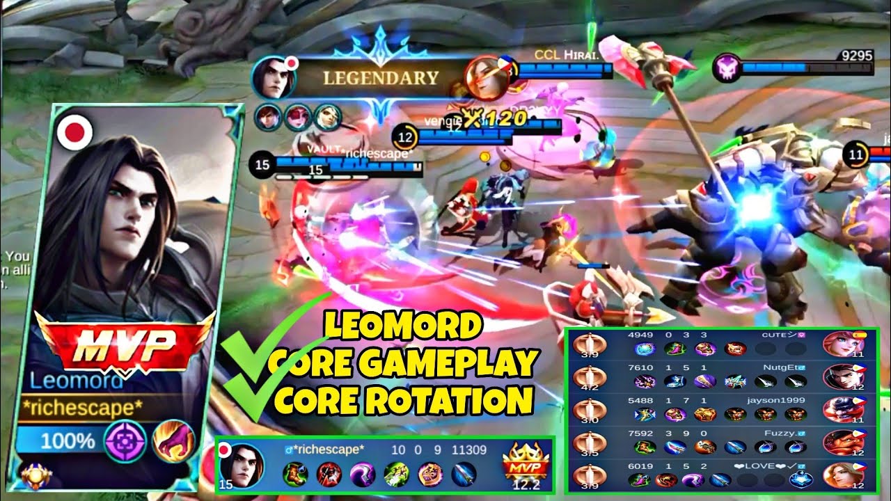 No skin just skill🔥 Leomord core gameplay and core rotation | mlbb ...
