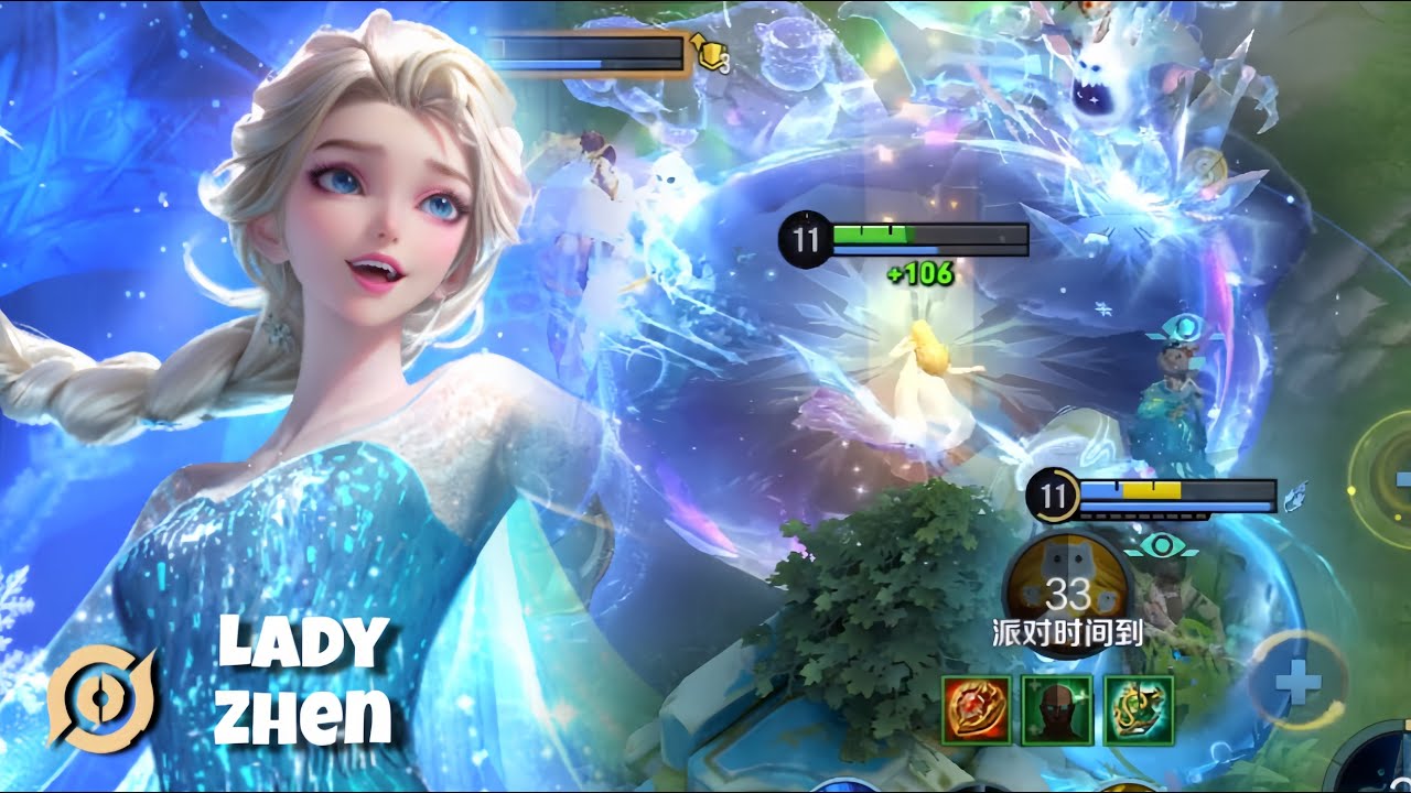 Lady Zhen x Elsa Frozen Gameplay | Honor of Kings x Frozen | Honor of ...