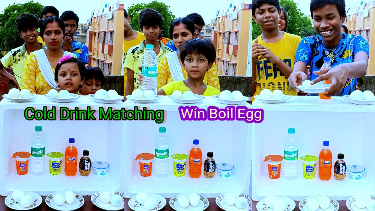 Cold Drink Matching Win Boil Egg Funny Game Challenge - YouTube