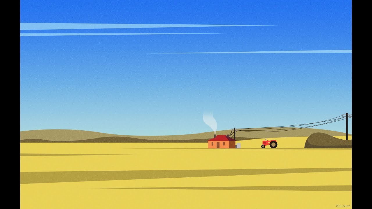Yellow field Landscape Illustration Design in Photoshop CC ...