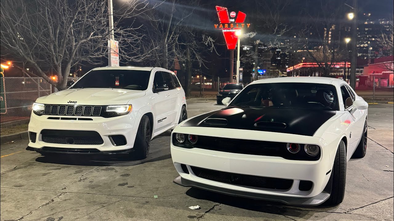 717 HP HELLCAT AND TRACKHAWK GET CORNED BY POLICE!! - YouTube