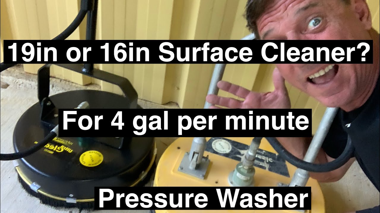19 inch surface cleaner or 16 inch - YouTube