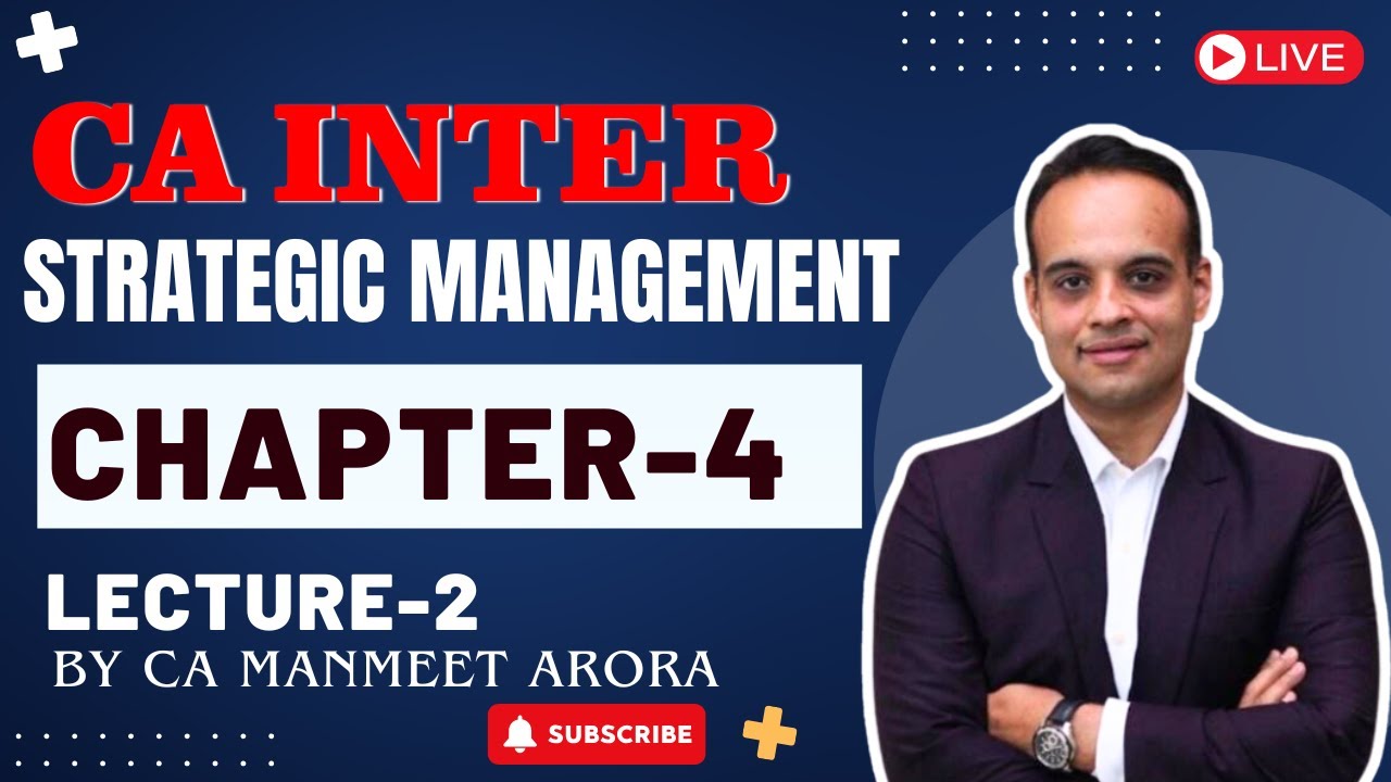 CA Inter || SM || Chapter -4 || L-2 || By CA Manmeet Arora - YouTube