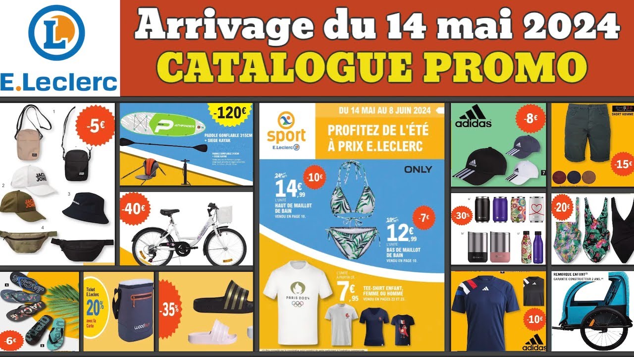 catalogue LECLERC Sport du 14 mai 🟢🔴 Arrivage Adidas Puma Kappa Jack ...