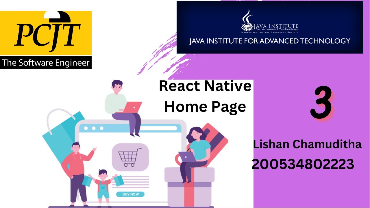 React Native Home Page Design & Process | Java Institute Sri Lanka | Assignment - YouTube