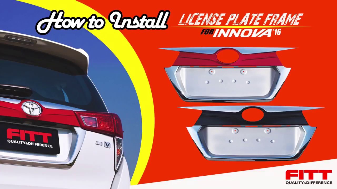 License Plate Frame for INNOVA - YouTube
