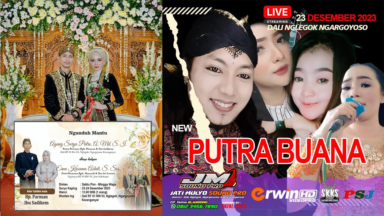 NEW PUTRA BUANA LIVE WEDDING AGUNG & ERNA - YouTube