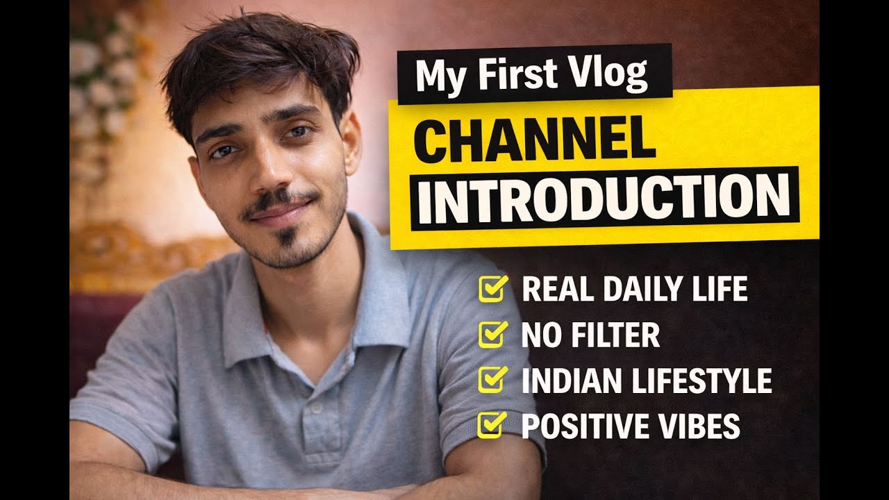My First Vlog | Channel Introduction | Real Indian Daily Life - YouTube