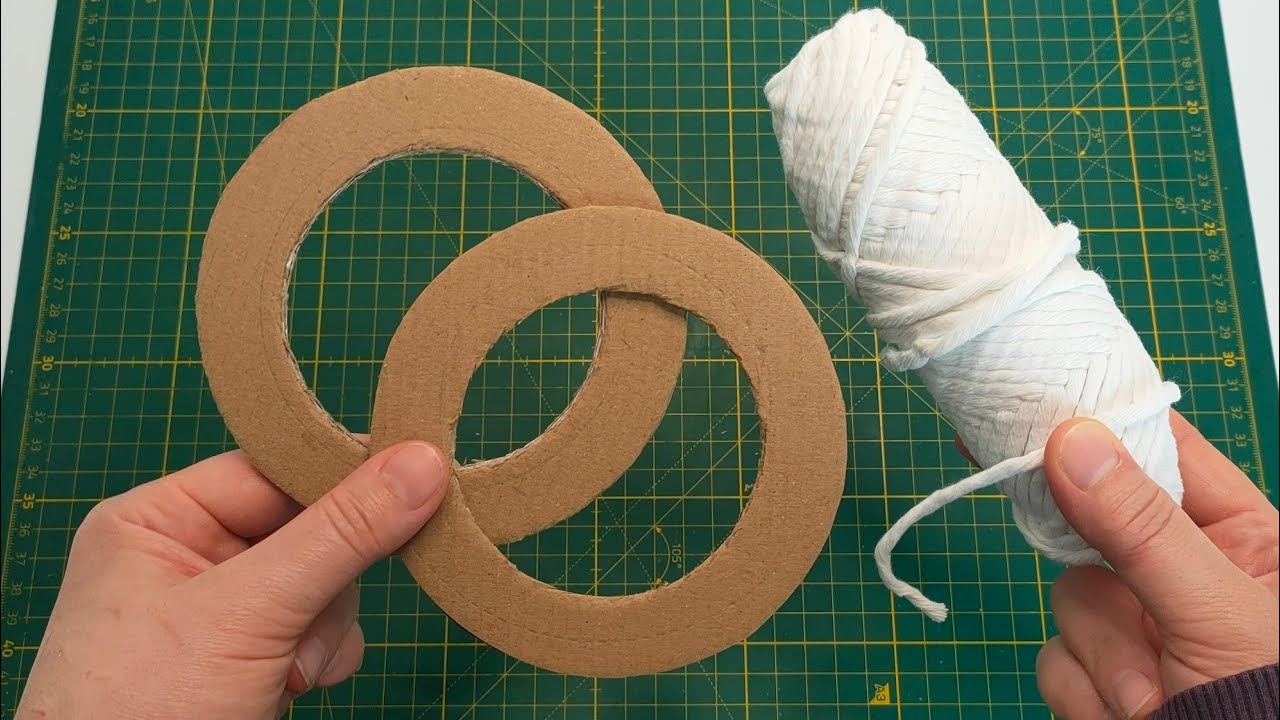 LOOK WHAT DID I MAKE With Macrame and Cardboard - Home Decor - YouTube