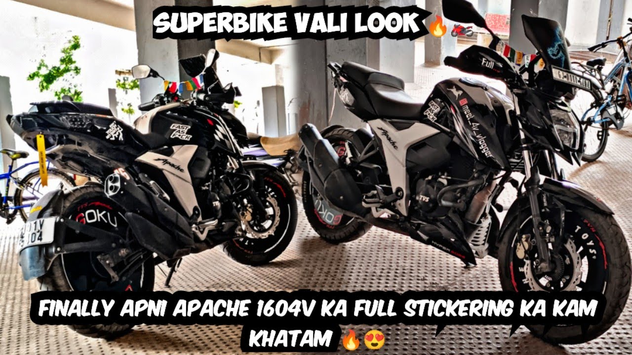 Finally Apni Apache RTR 1604v ka Stickering Ka Sara Kam Khatam Ho Gaya🔥 ...