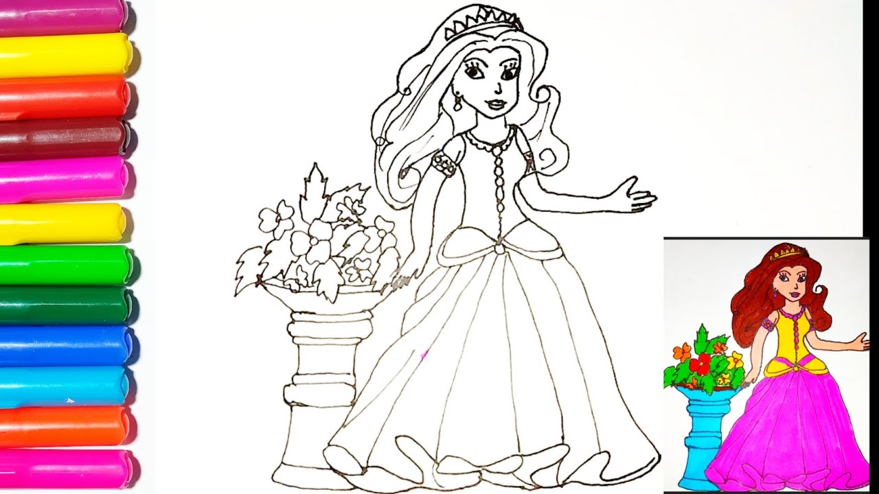 Disney Princess drawing step by step | How to draw princess easy - YouTube
