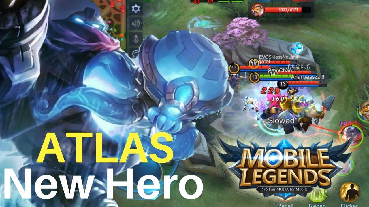 New Hero Atlas Gameplay | Mobile Legeng Bang Bang | - YouTube