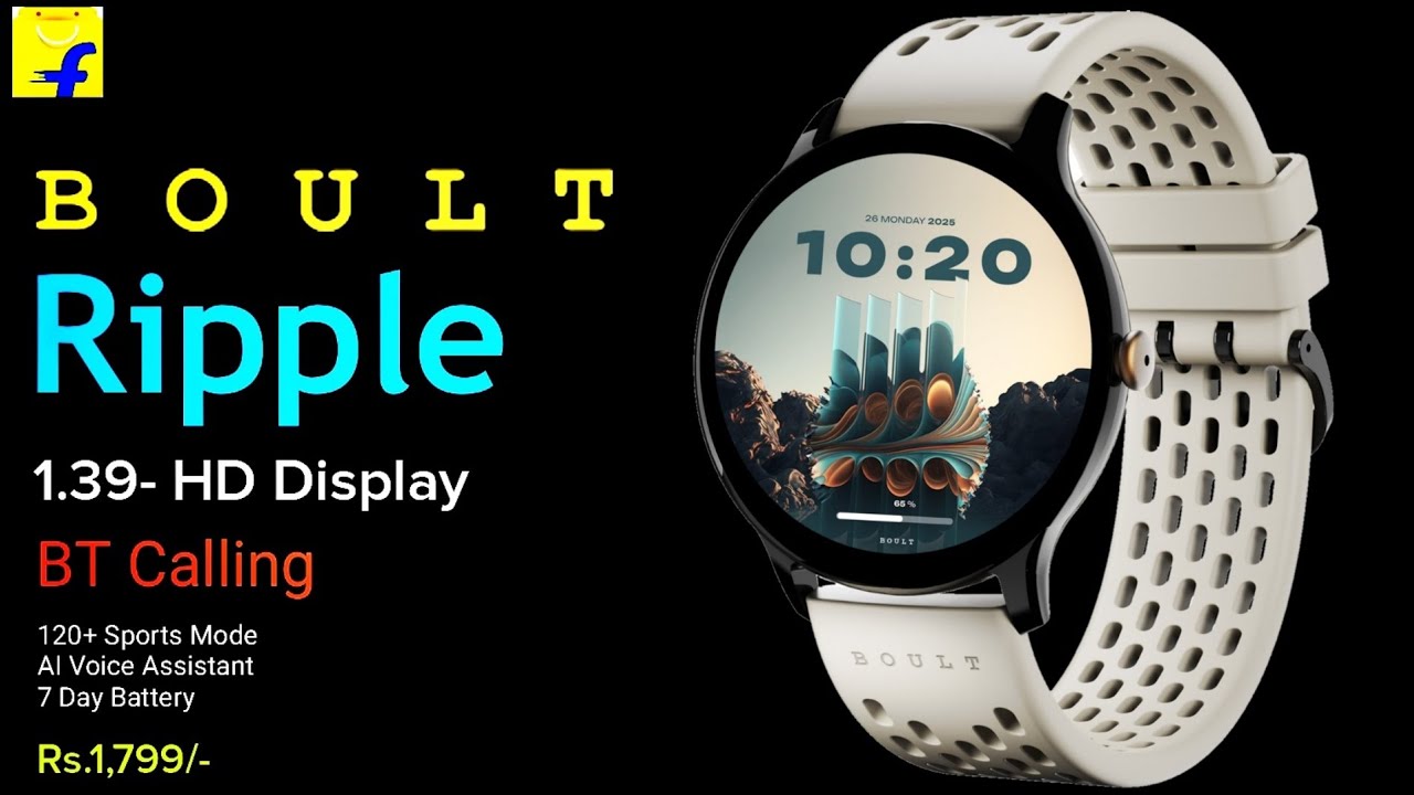 Boult Ripple Smartwatch | 1.39- HD Display | BT Calling | 120+ Sports ...