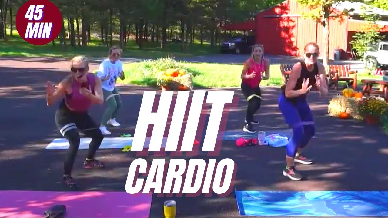 45 MIN INVIGORATING HIIT STYLE CARDIO WORKOUT! HIIT WITH LOOP BANDS ...