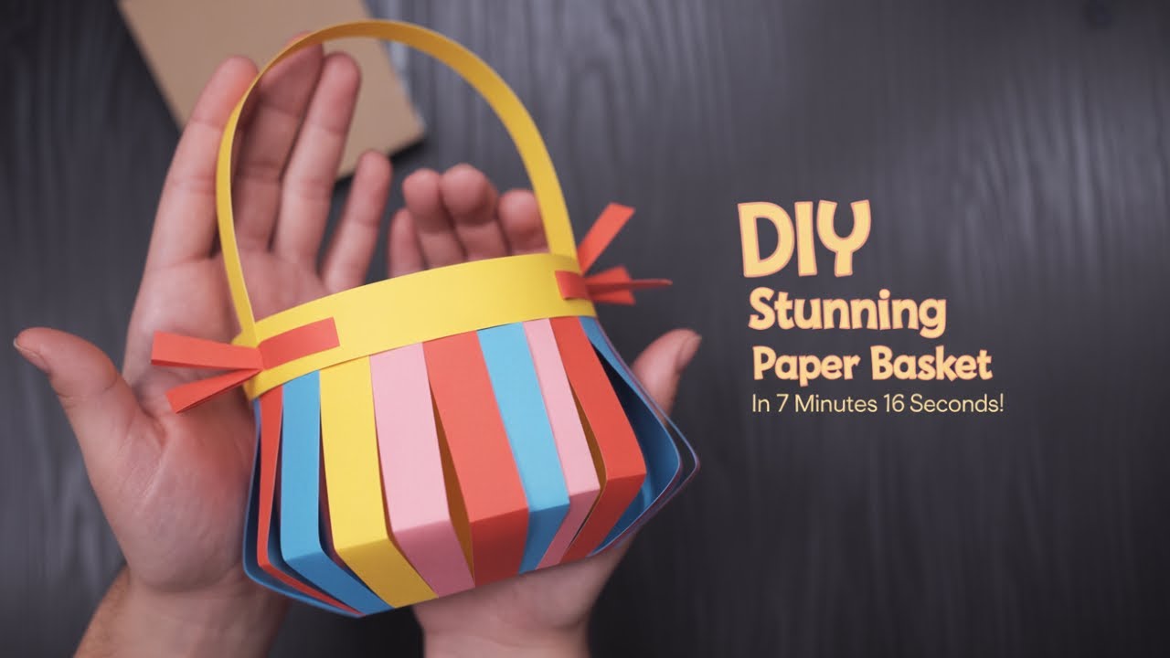 Don't Miss Out! Create a Stunning Paper Basket in 7 Minutes - YouTube