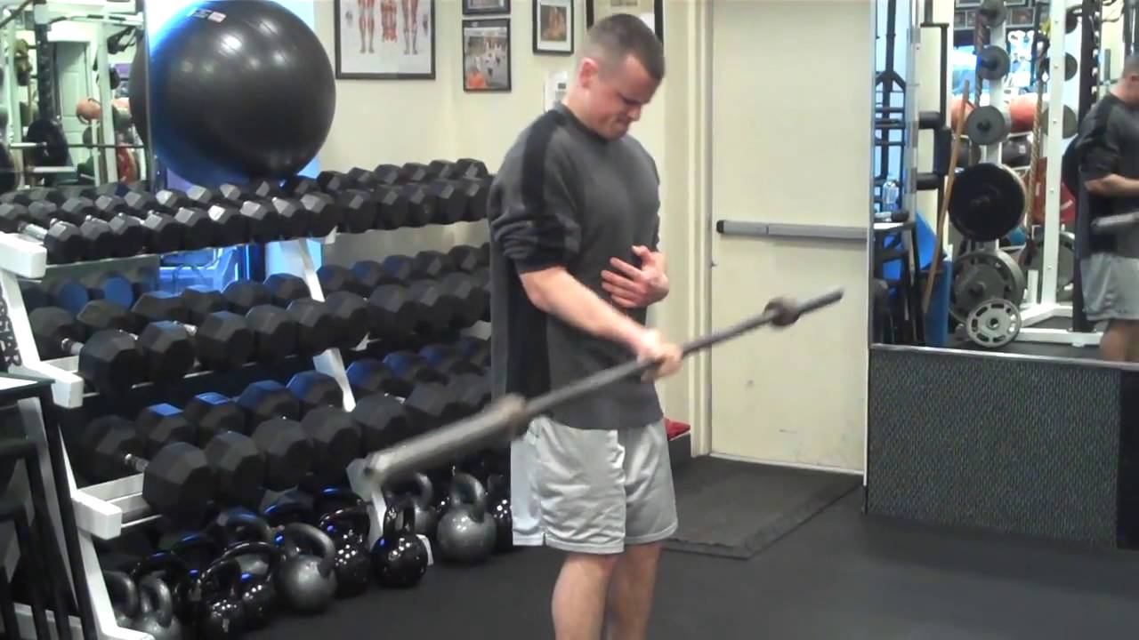 One Arm Barbell Curl - YouTube