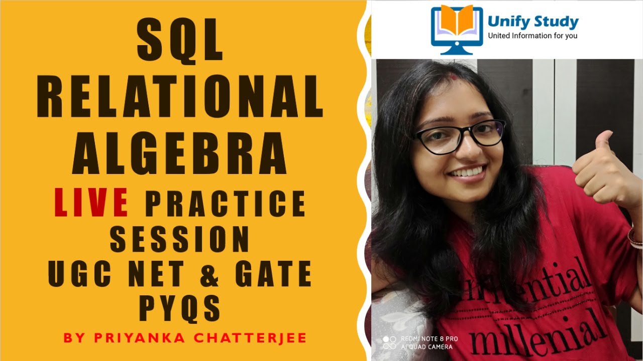 SQL Relational Algebra Practice Session UGC NET GATE PYQs Free Live SQL Relational Algebra Practice Session UGC NET GATE PYQs Free Live