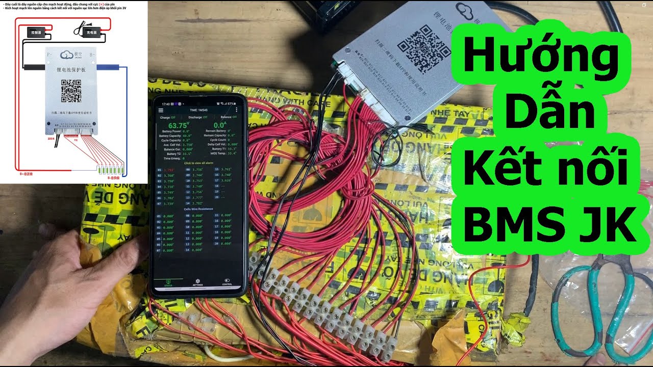 Hướng dẫn kết nối BMS JK với điện thoại I battery protection circuit ...