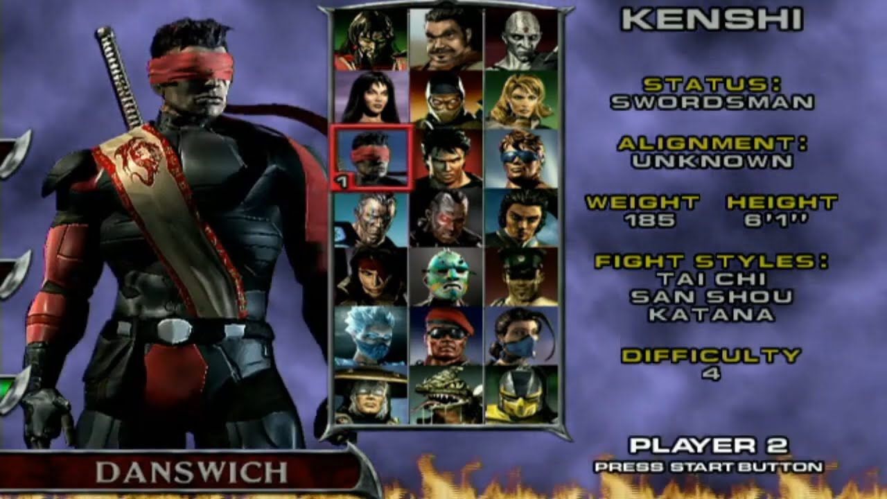 Mortal Kombat Deadly Alliance Kenshi Alternate Costum