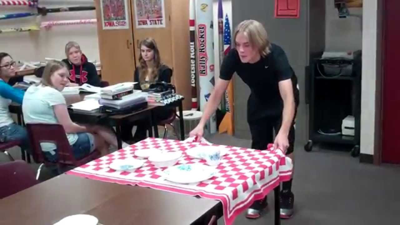 Tablecloth Trick - Sept 2014 - YouTube
