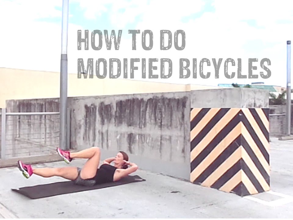 How to do MODIFIED BICYCLE to Get Flat Abs and a Strong Core - YouTube