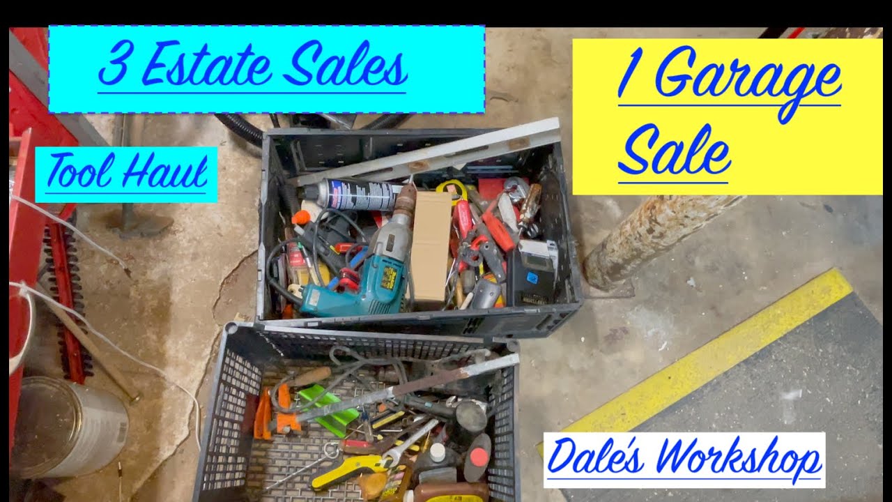 3 Estate Sales 1 Garage Sale Tool Haul - YouTube