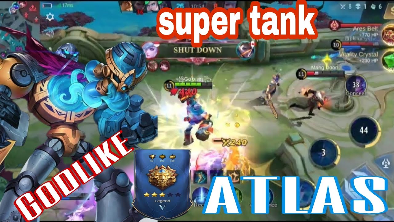 16kill! atlas tank build !! ATLAS BEST BUILD 2022 #atlasmobilelegends# ...