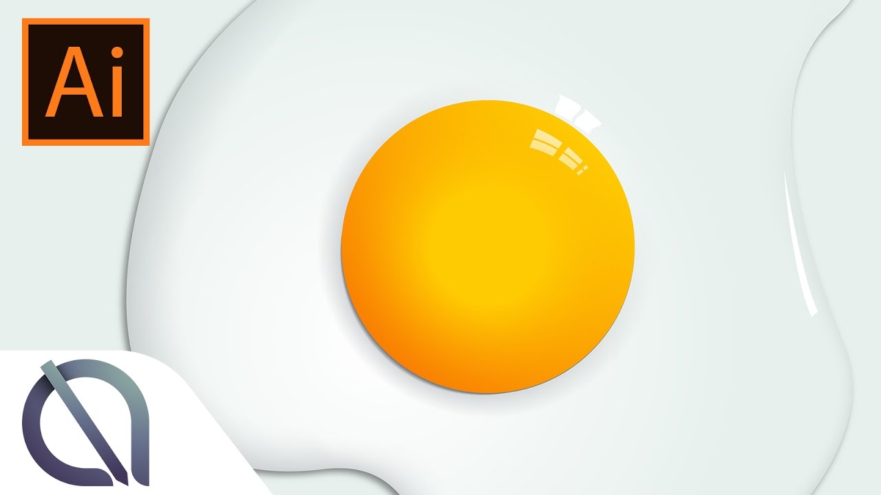 How to draw egg illustration only vector - Tutorial - Illustrator - YouTube