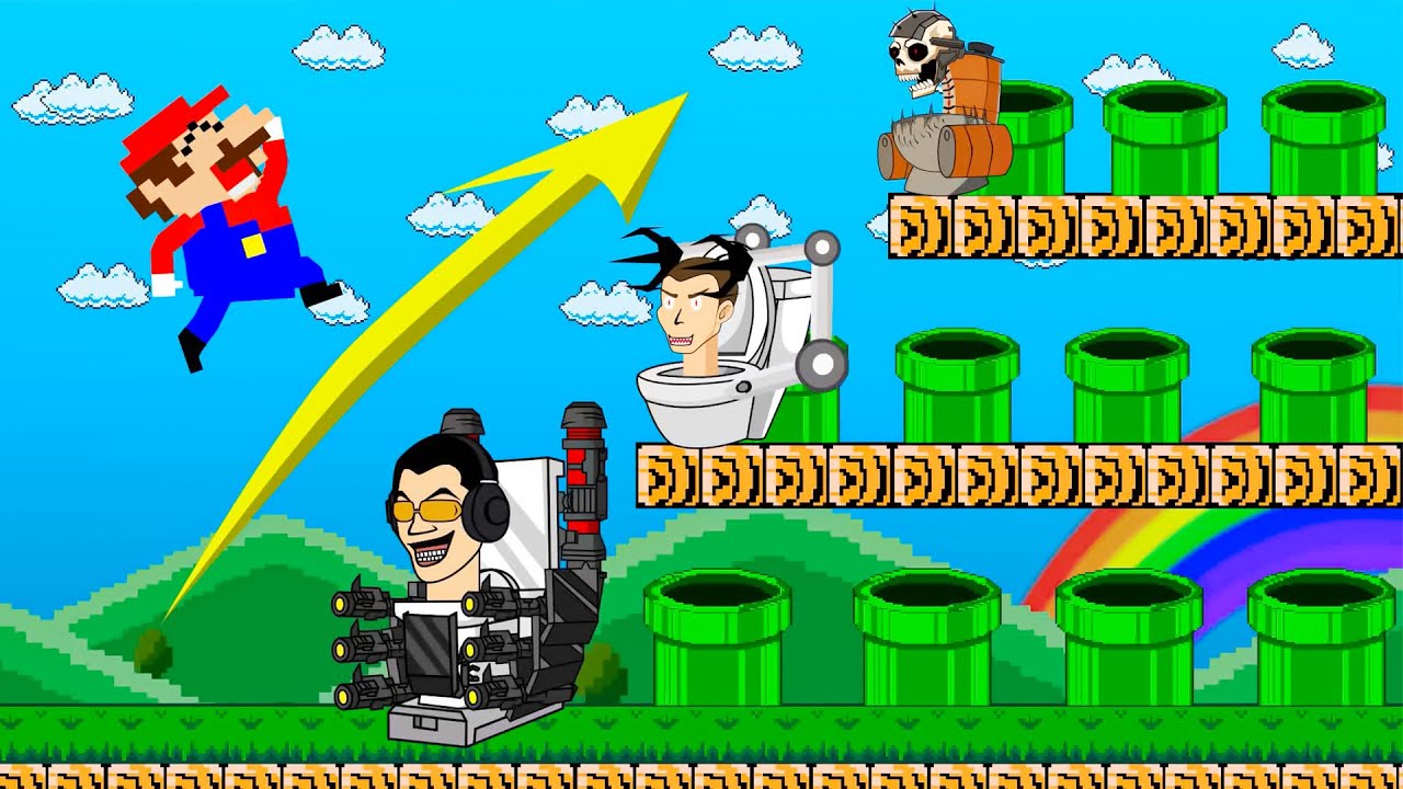 Elemental Mario Control vs SKIBIDI TOILET, Gman | The Super Mario Bros ...