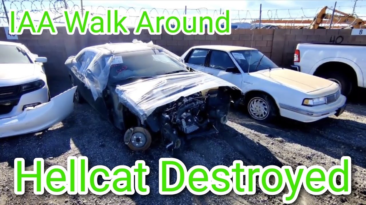 Hellcat Super Cheap at Auction IAA Walk Around - YouTube