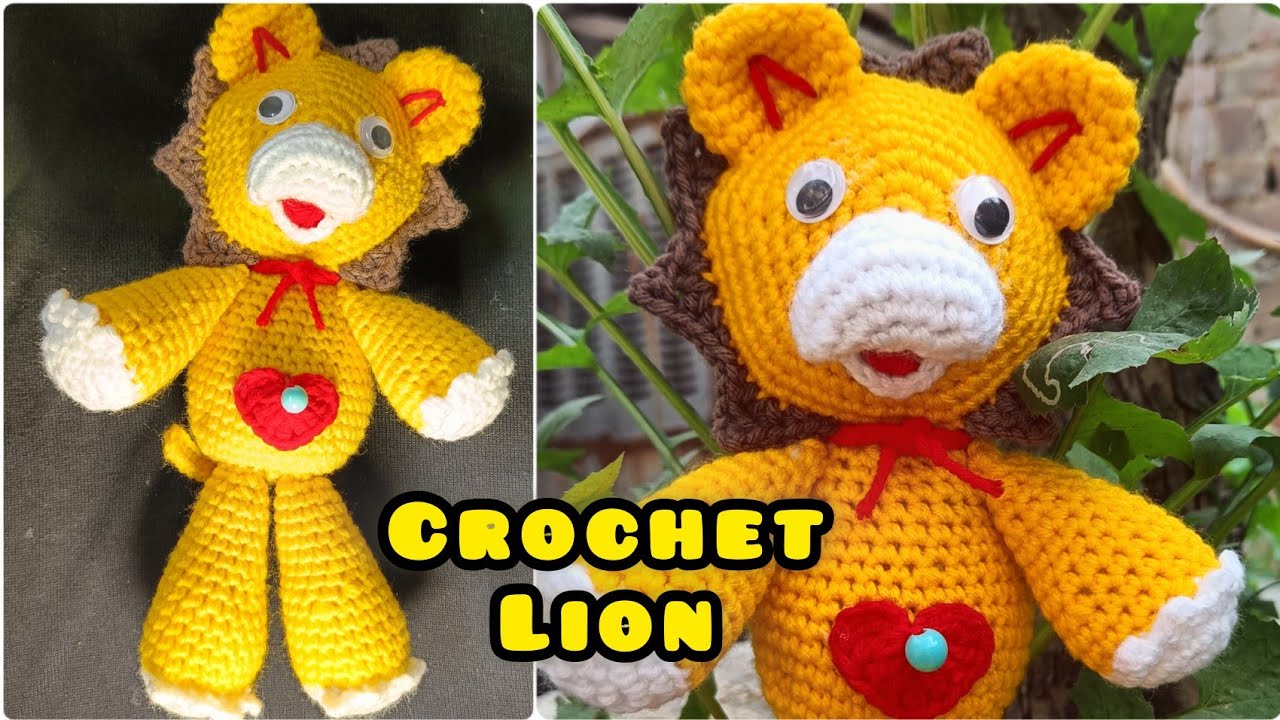 Crochet Lion - Crosiya Lion - क्रोसिया शेर - Crochet Toys - Crosiya ...