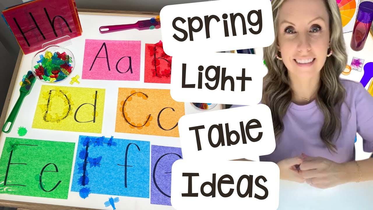 Spring Light Table Ideas for Preschool, Pre-k, and Kindergarten - YouTube