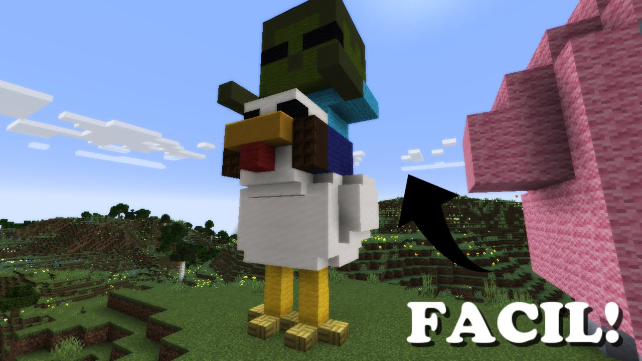 Minecraft: Como Construir un CHICKEN JOCKEY GIGANTE (Tutorial) - YouTube