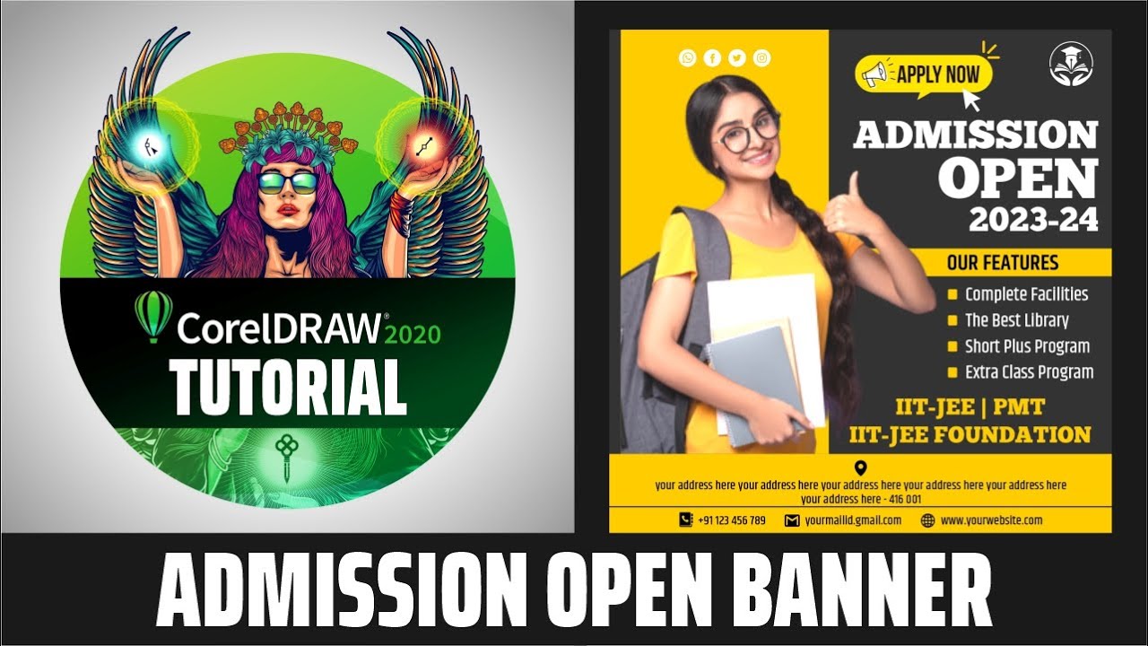 HOW TO DESIGN - ADMISSION OPEN BANNER (CORELDRAW TUTORIAL) - YouTube