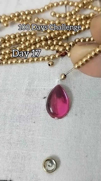 100 Days Challenge Day17 #aariembroidery Kundan stone work. For online classes contact ...