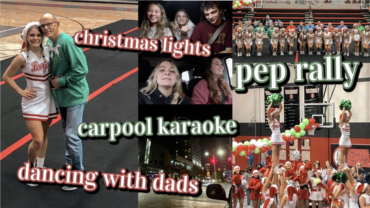 VLOG: Dancing with dads, pep rally, singing, + Christmas lights w ...