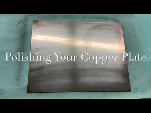 Polishing a Copper Plate - YouTube