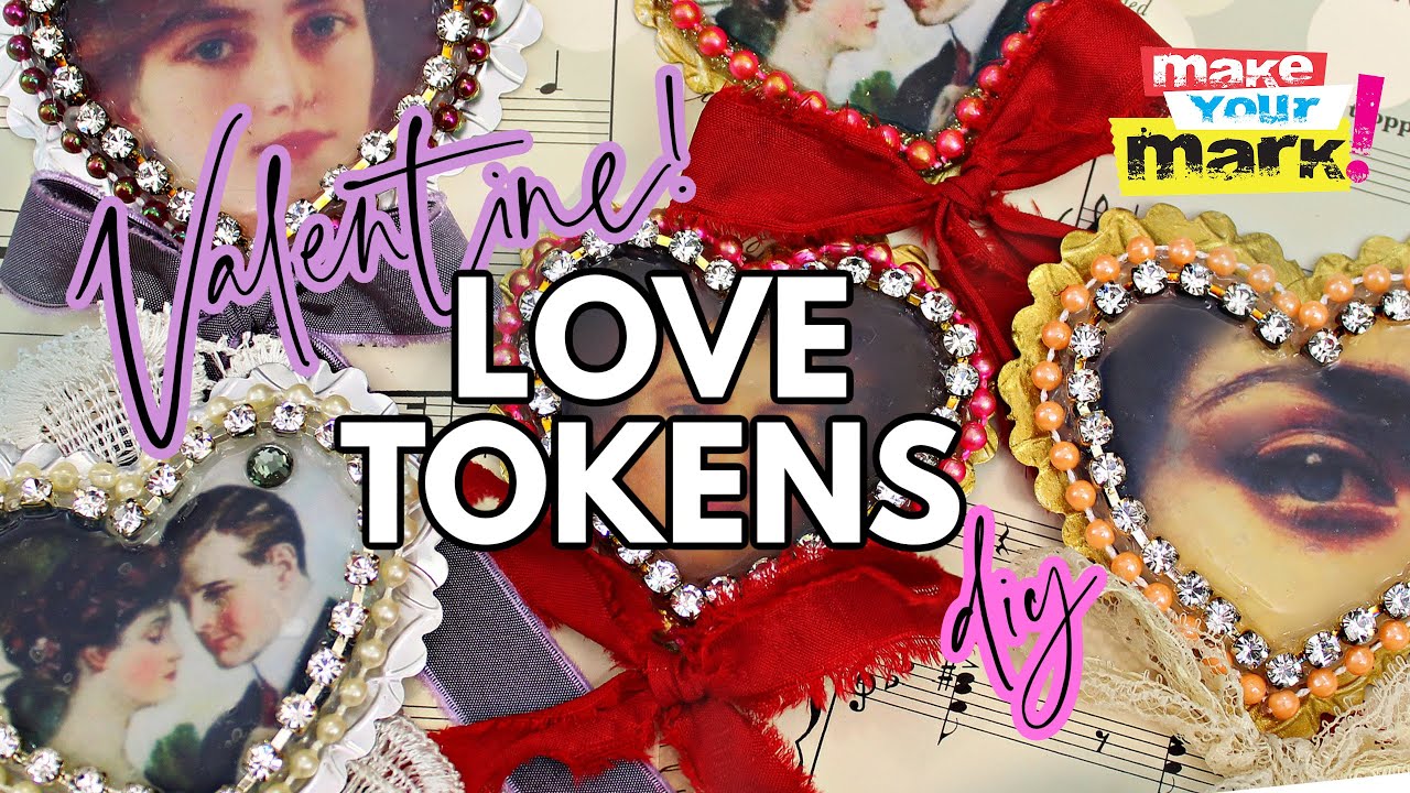 Vintage Love Tokens DIY - Upcycled - YouTube
