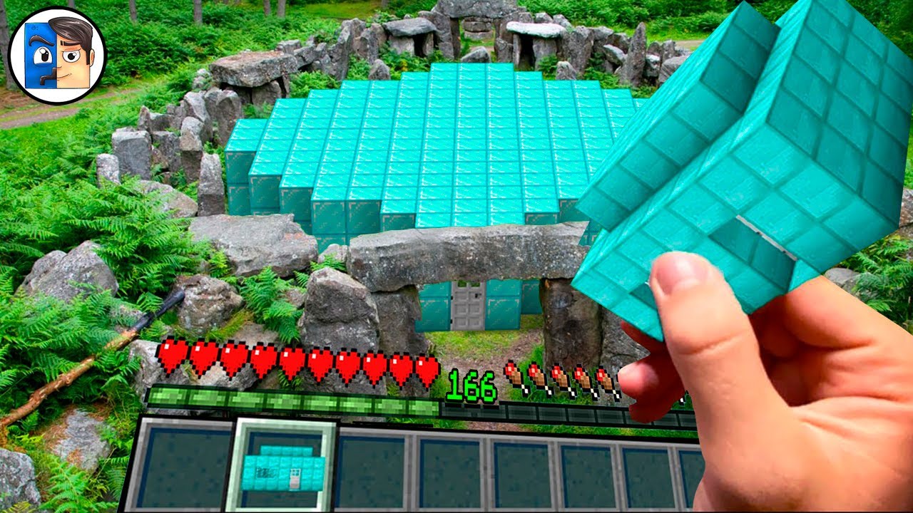 Minecraft in Real Life POV DIAMOND ROUND HOUSE in Realistic Minecraft ...