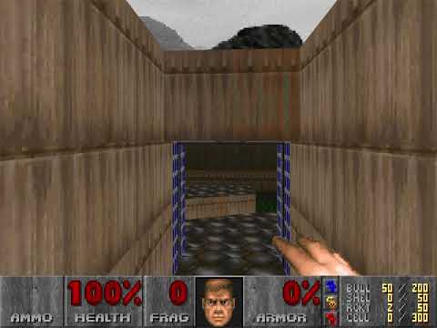 Doom level E1M9, Military Base: Jump exit-room gap - YouTube