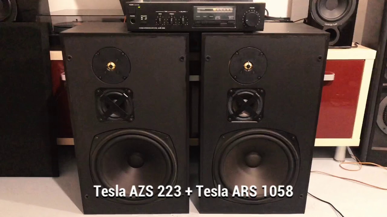 Zosilňovač Tesla AZS 223 + reproduktory Tesla ARS 1058 (amplifier AZS ...