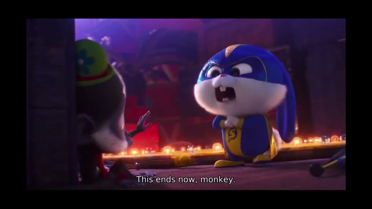 Secret life of pets 2 snowball vs monkey - YouTube
