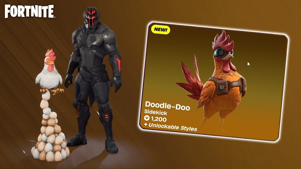 New Fortnite Chicken Sidekick: DOODLE-DOO (Best Sidekick Ever!) - YouTube