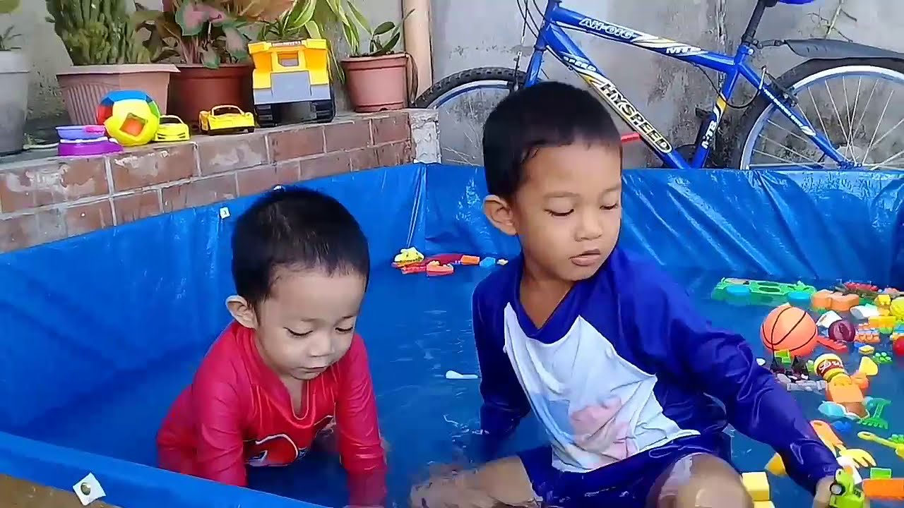 DIY SWIMMING POOL in a LOW BUDGET for KIDs Vlog #1 - YouTube