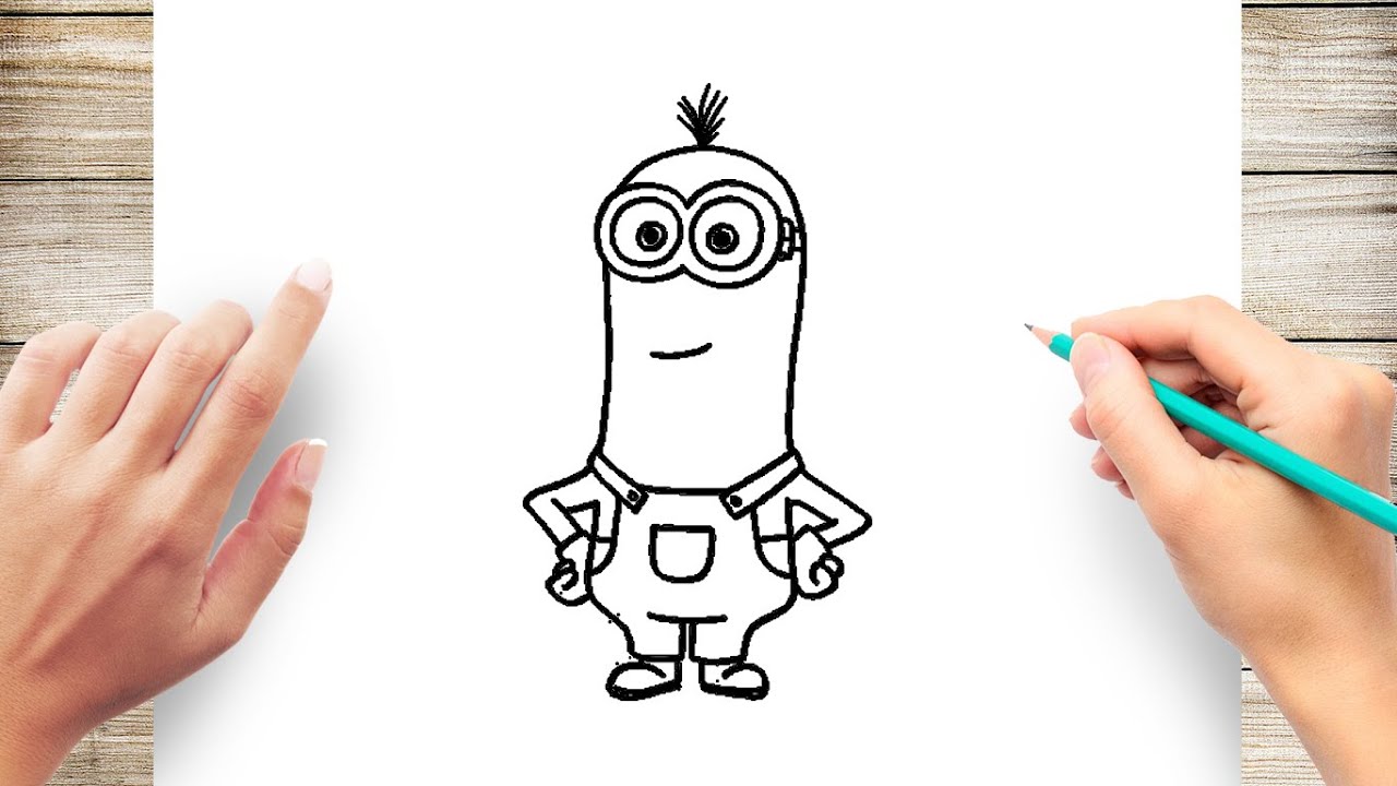How To Draw Kevin The Minion Step by Step - YouTube