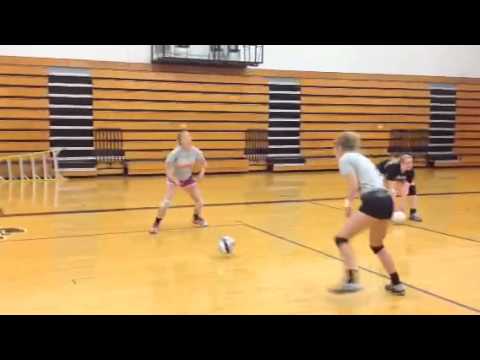 Pass and Roll Volleyball Drill - YouTube