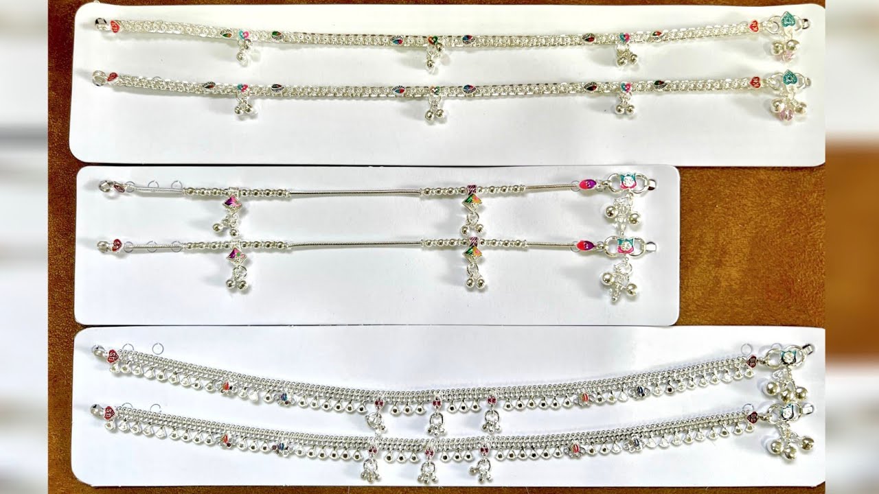 new silver Payal design for daily wear || light weight chandi Payal ...