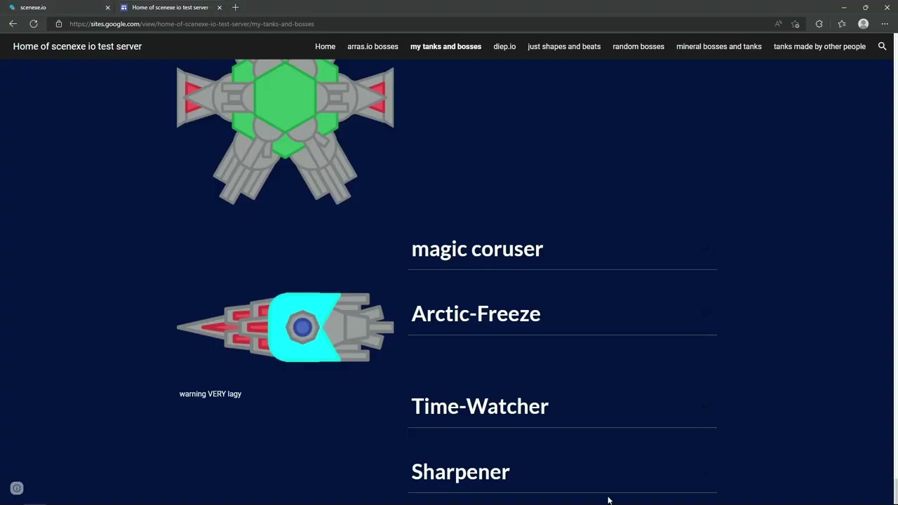 scenexe.io custom tank viewing - YouTube