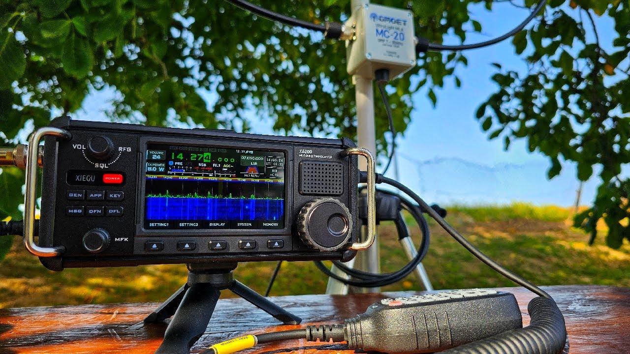 QRP from Backyard with MC-20 Magloop & X6200 - YouTube