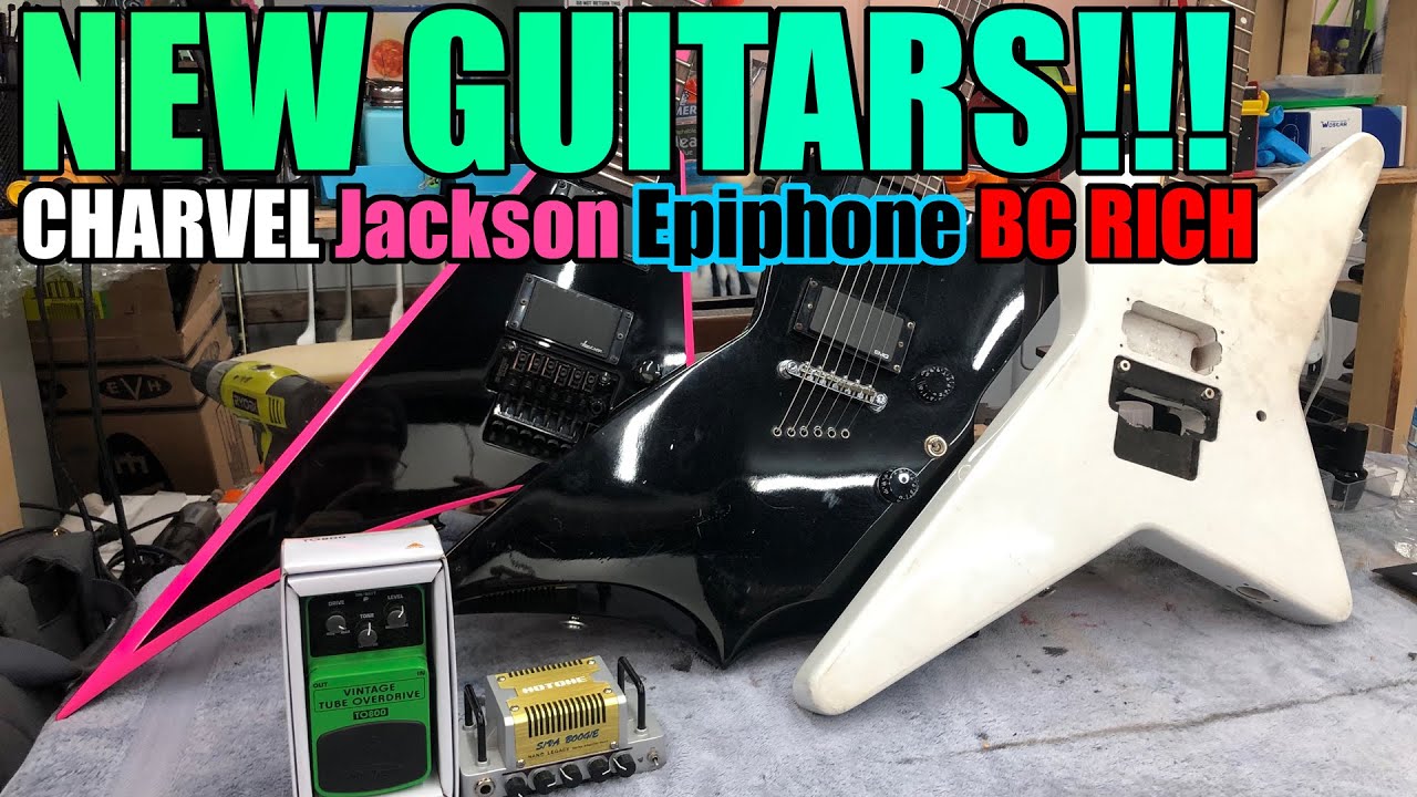 Unboxing CHARVEL Star, BC RICH, Jackson RHOADS, Epiphone Future ...